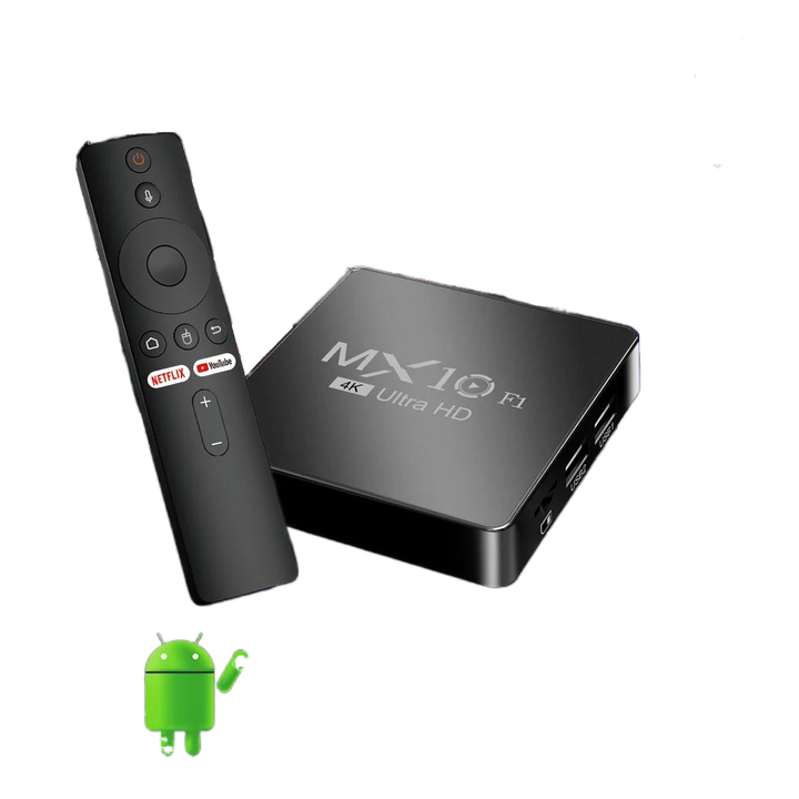 MX10 F1 Android TV Box - 4K Decoder | Android 13, Smart TV Certified